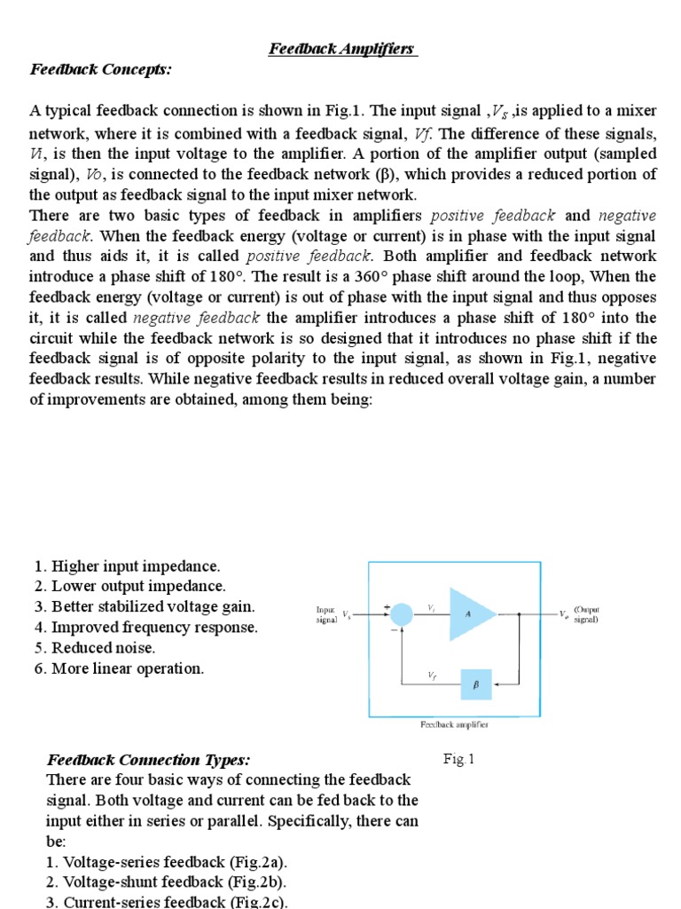 Feedback Amplifier | PDF | Amplifier | Feedback