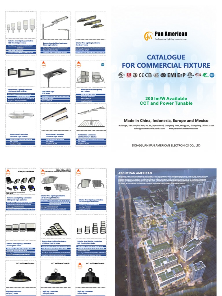 Brochure For Commercial Fixture | PDF | Lighting | Equipment