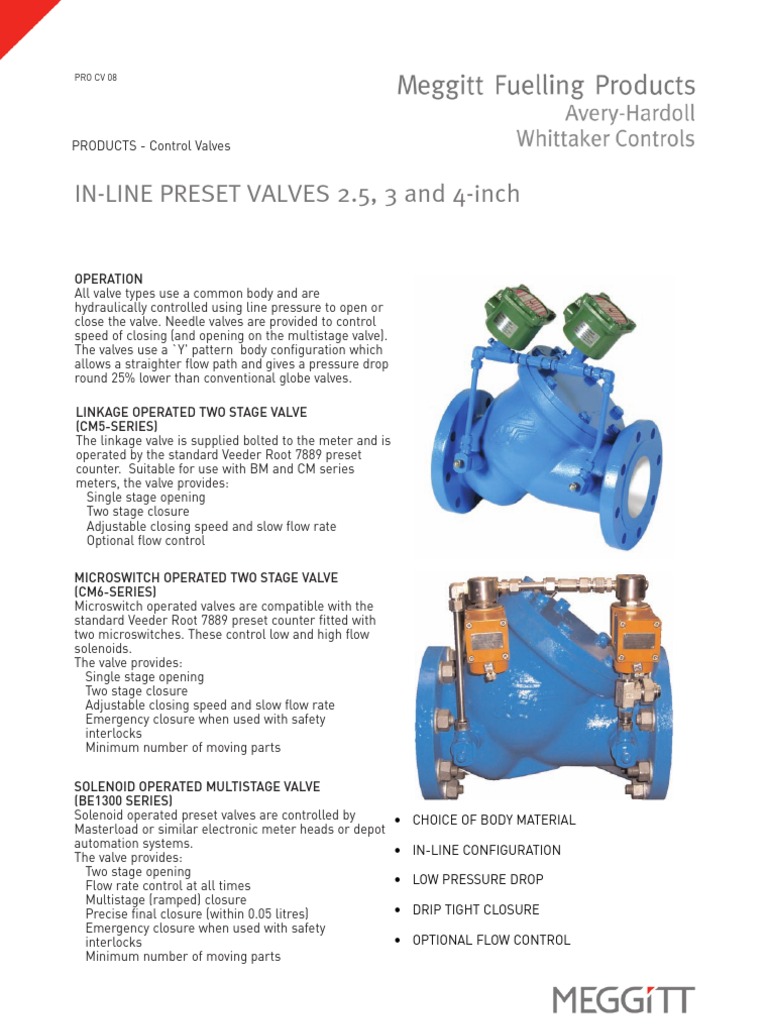 Inline Preset Valves | PDF | Valve | Gases