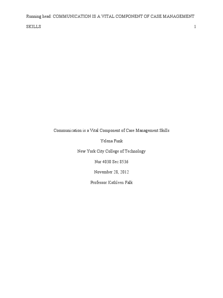 Communication in Case Management | PDF | Patient | Nursing