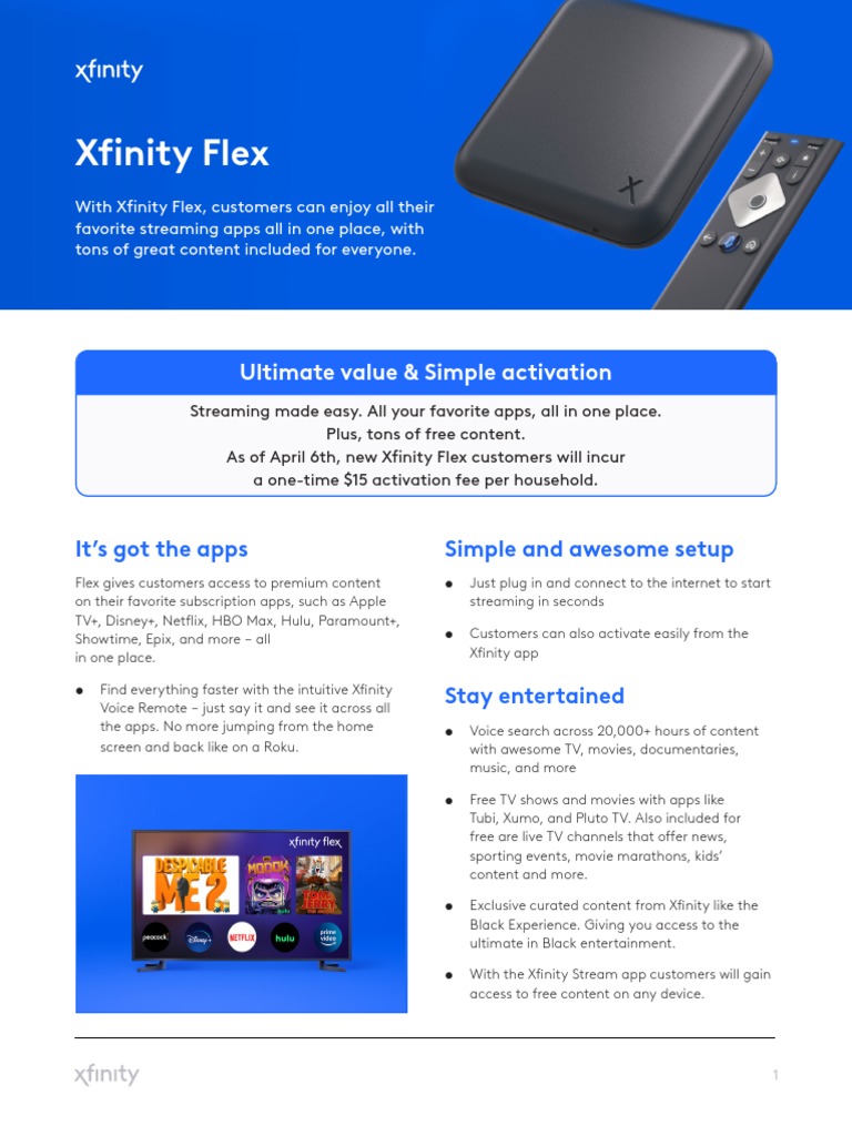 Flex Activation Fee 1 | PDF | Pay Television | Streaming Media