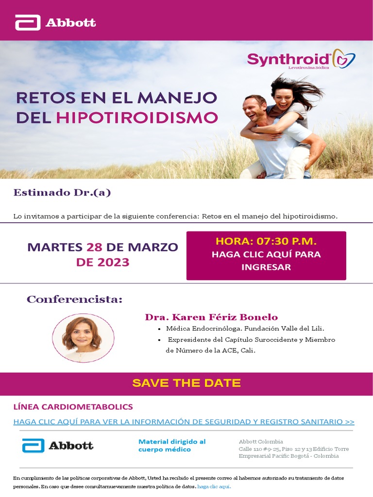 Col-Cardio-Synthroid-Inv28marzo-2023 Dra. Karen Feriz | PDF