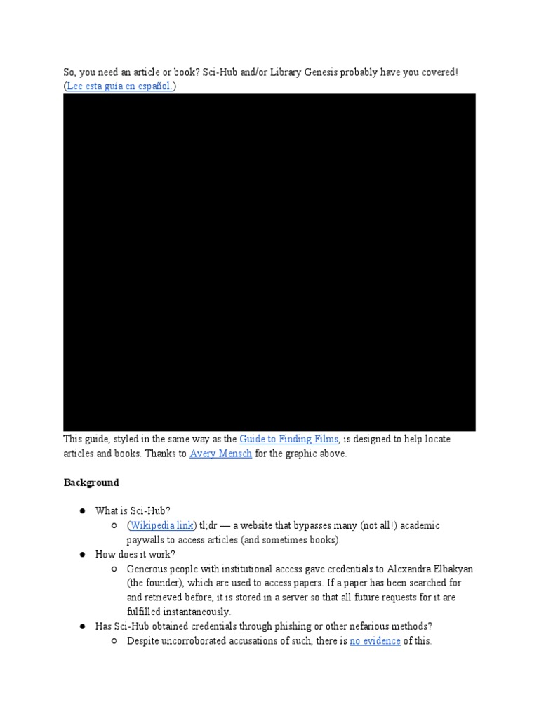 Find Articles & Books with Sci-Hub and Library Genesis | PDF | Libraries | Digital Object Identifier