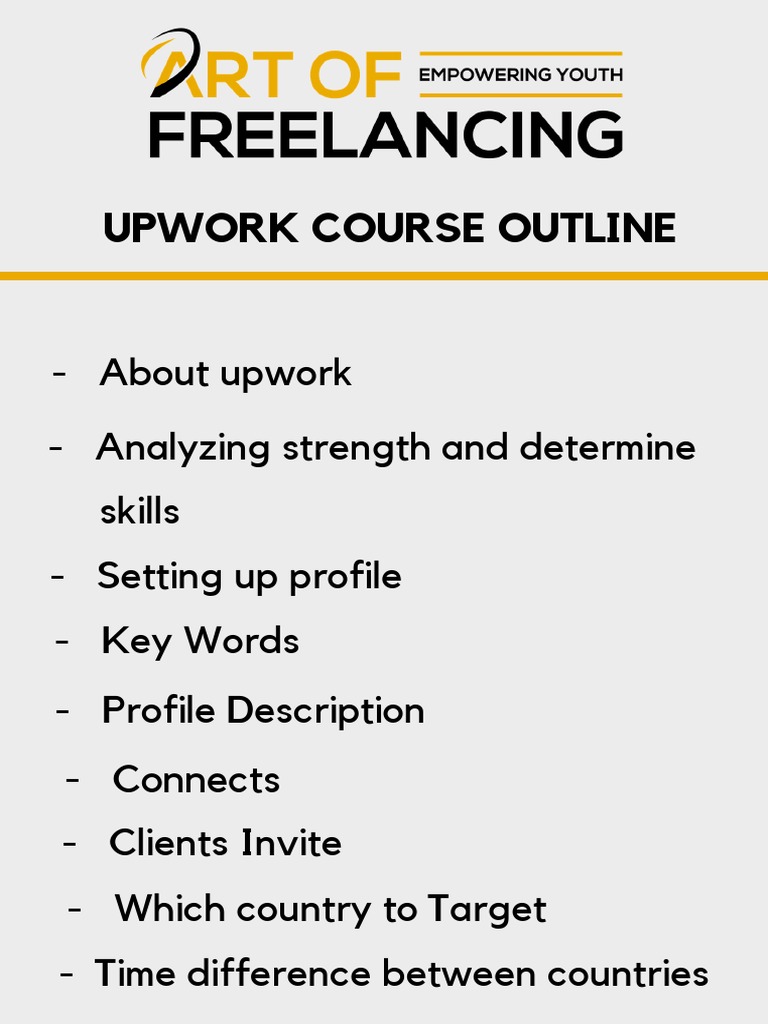 Upwork Course Outline | PDF