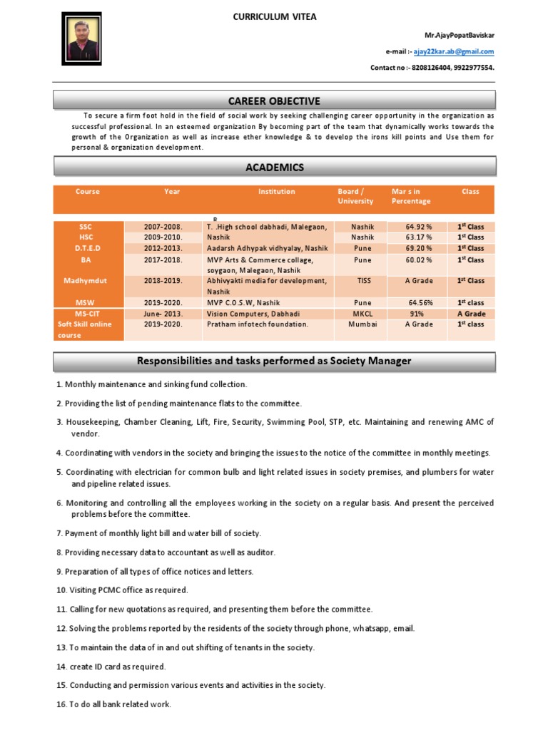 Ajay Baviskar CV | PDF