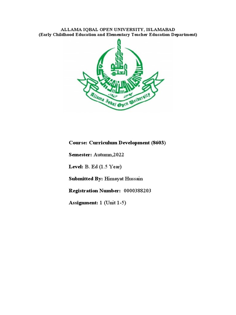 Course 8603 | PDF | Educational Assessment | Curriculum