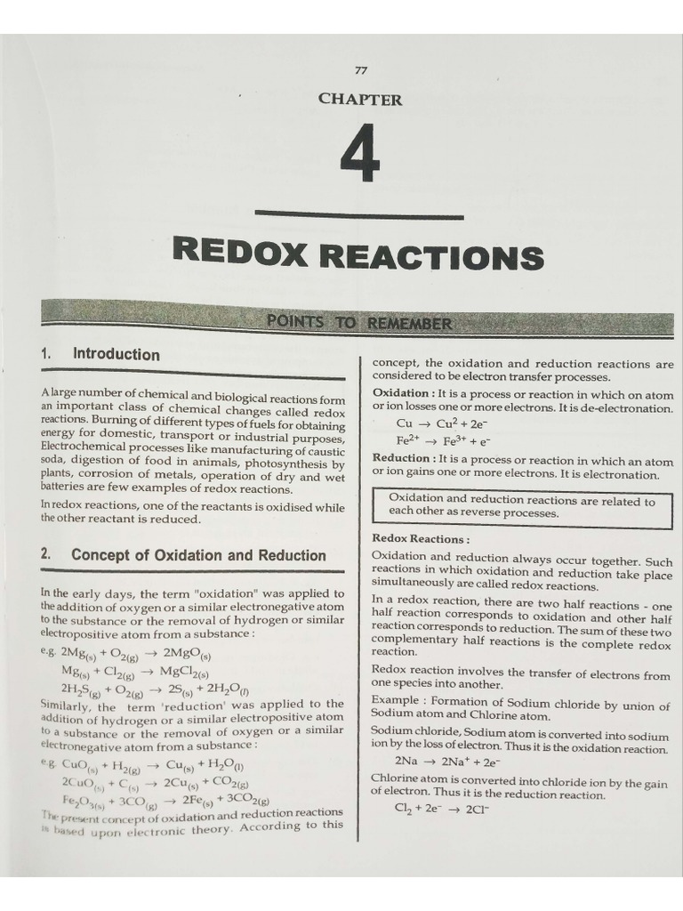Redox Reaction | PDF