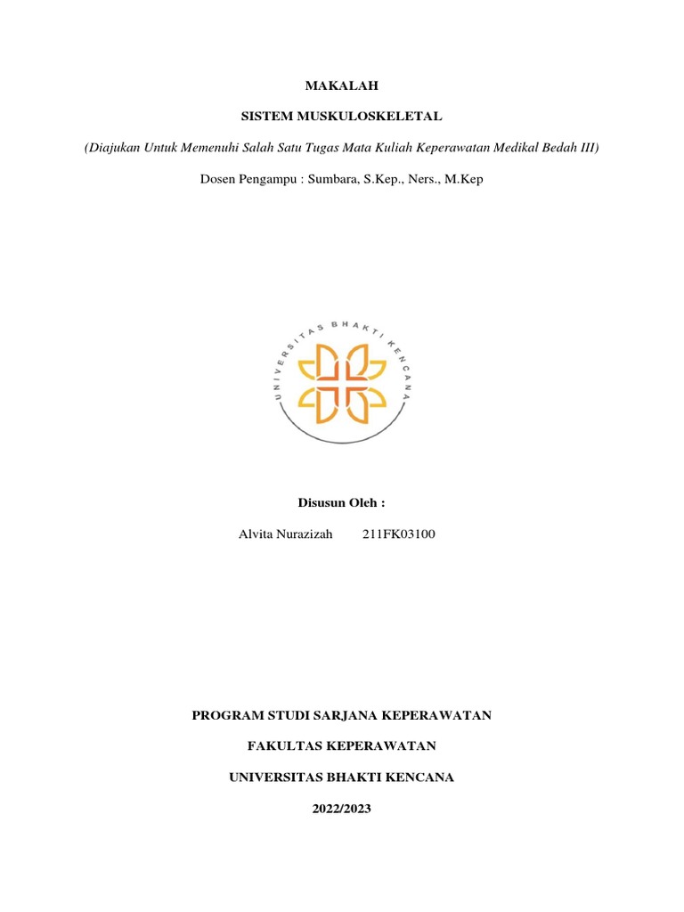 (KMB 3) Makalah Sistem Muskuloskeletal | PDF | Sains & Matematika