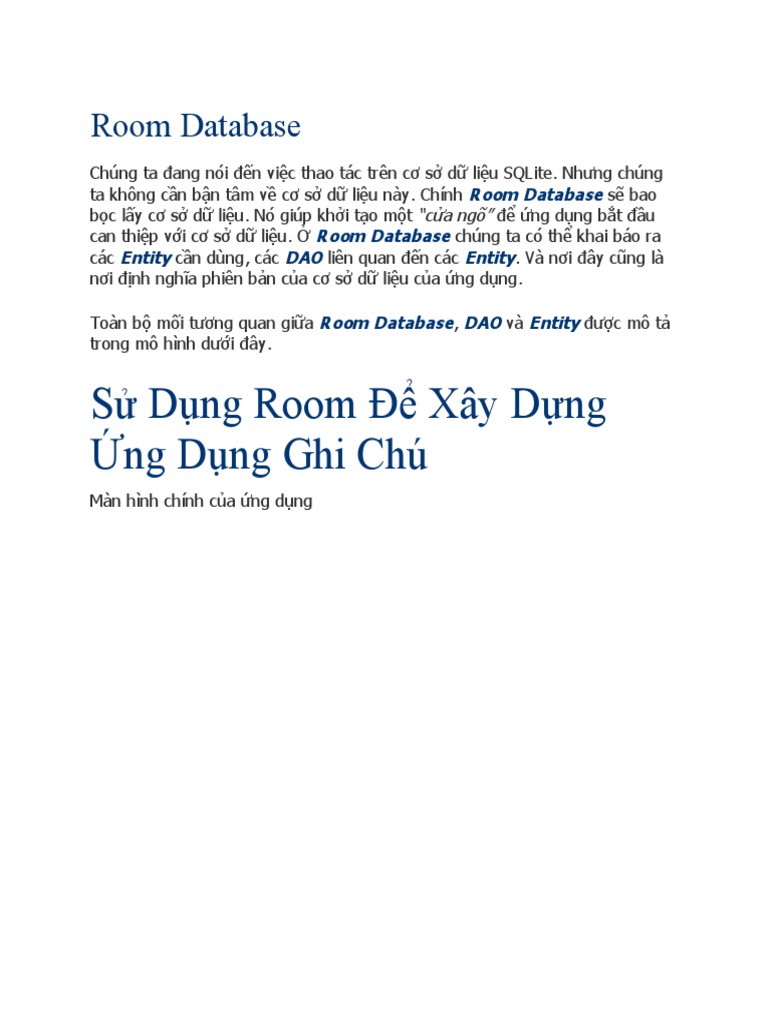 huong dan sqlite Room Database | PDF