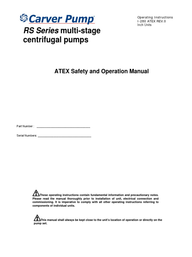 RS Series Multi-Stage Centrifugal Pumps | PDF | Pump | Bearing (Mechanical)