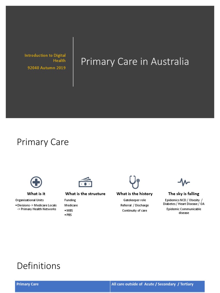 An Analysis of Primary Healthcare Funding and Pathology Services in ...