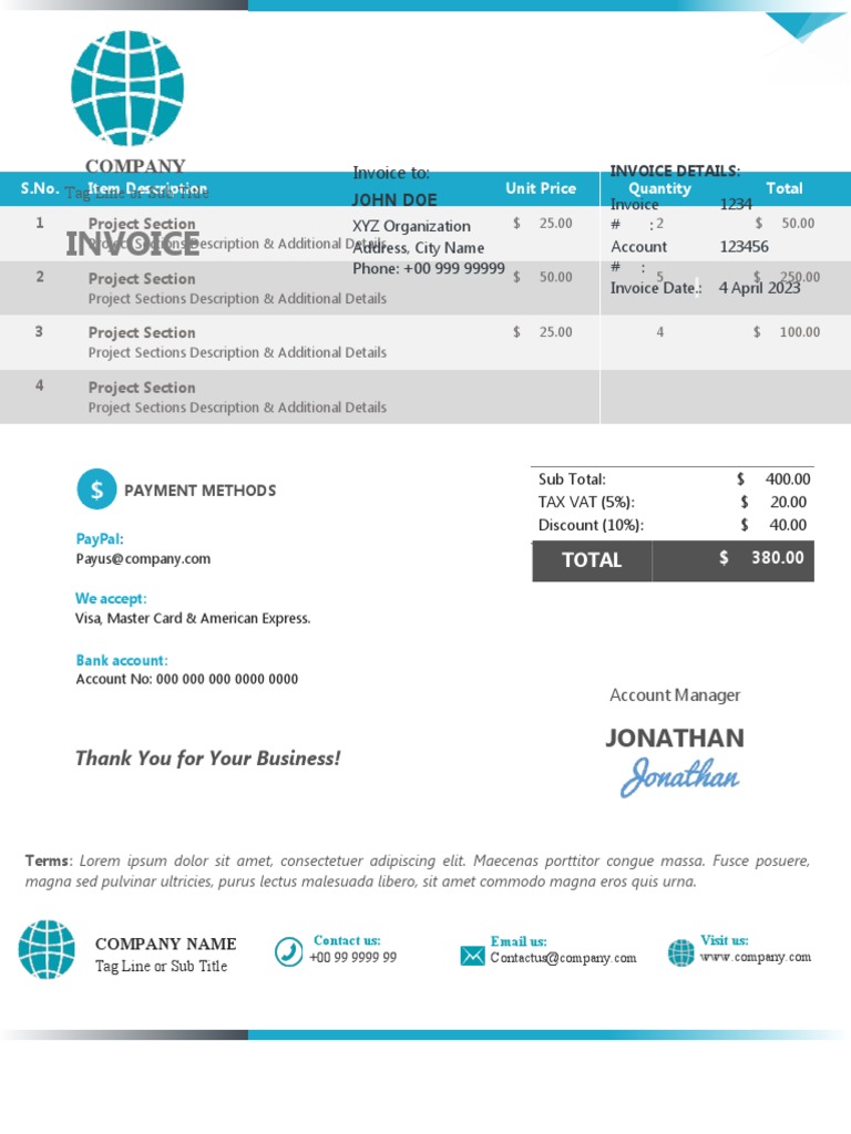 ANALYSISTABS - Invoice - Classic | PDF | Invoice | Payments