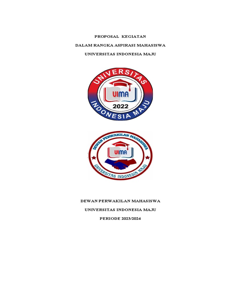 Proposal Serap Aspirasi Mahasiswa UIMA | PDF | Karier & Perkembangan
