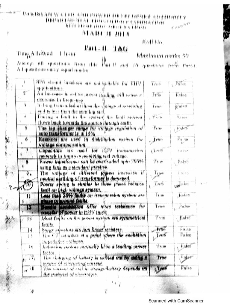 Technical Past Papers | PDF