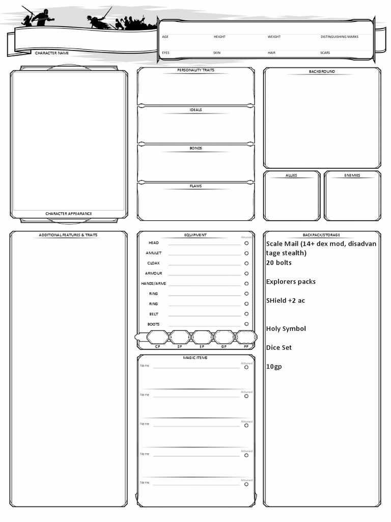 Character Sheet Extras | PDF
