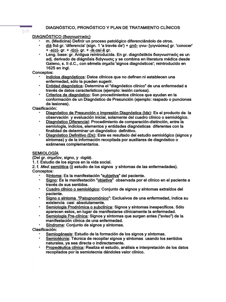 DIAGNÓSTICO (Conceptos) | PDF | Diagnostico medico | Síntoma
