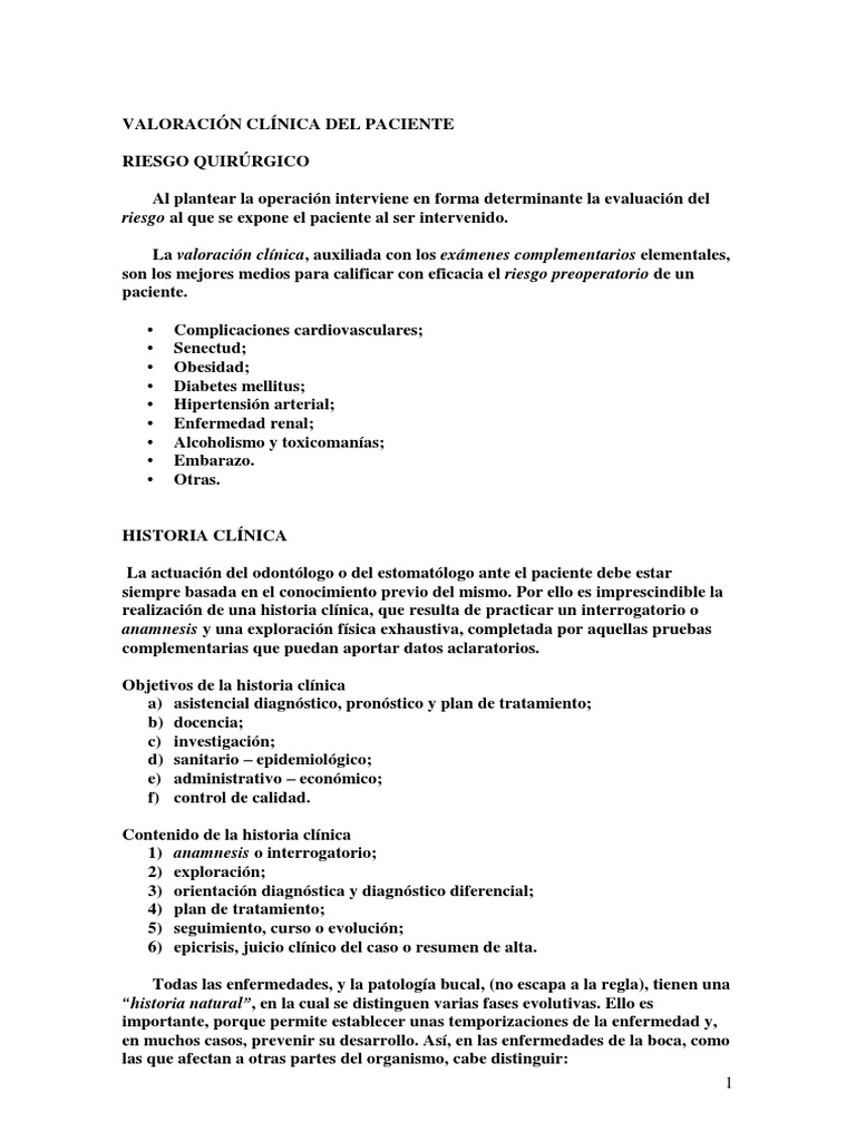 Valoración Clínica Del Paciente | PDF | Diagnostico medico | Hemoglobina glucosilada