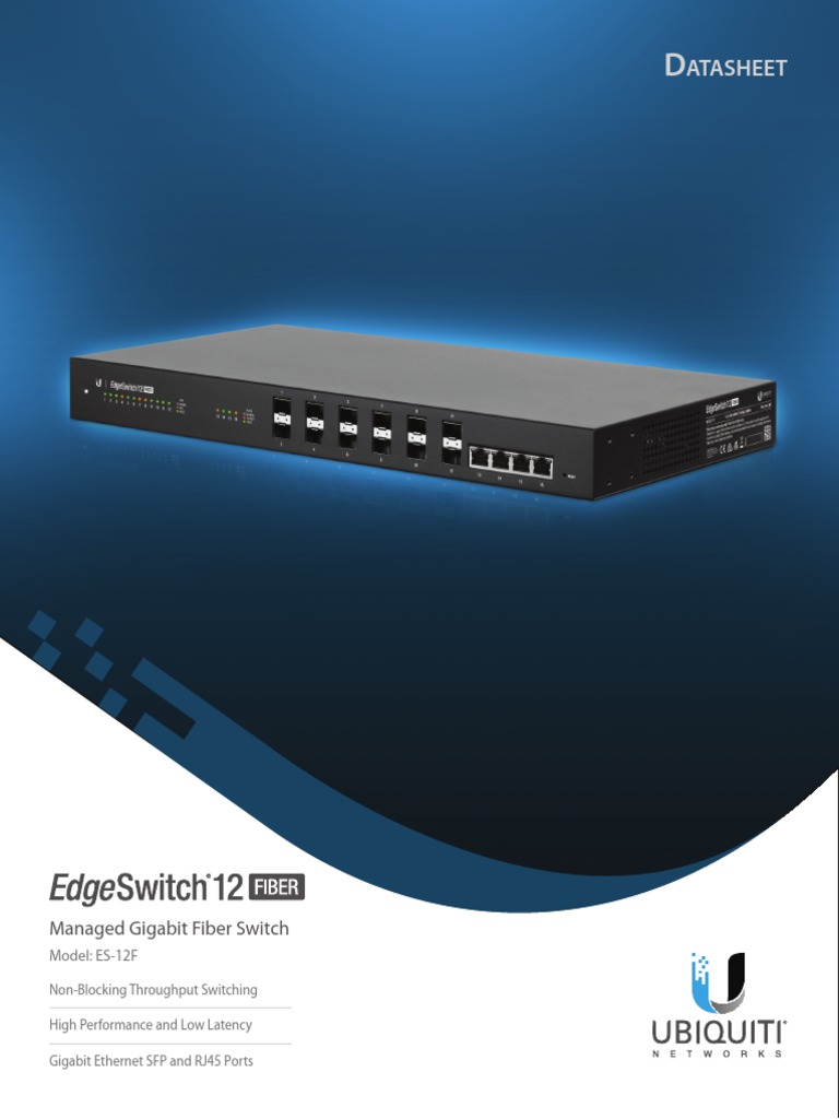 EdgeSwitch ES-12F - DS | PDF | Network Switch | Computer Network