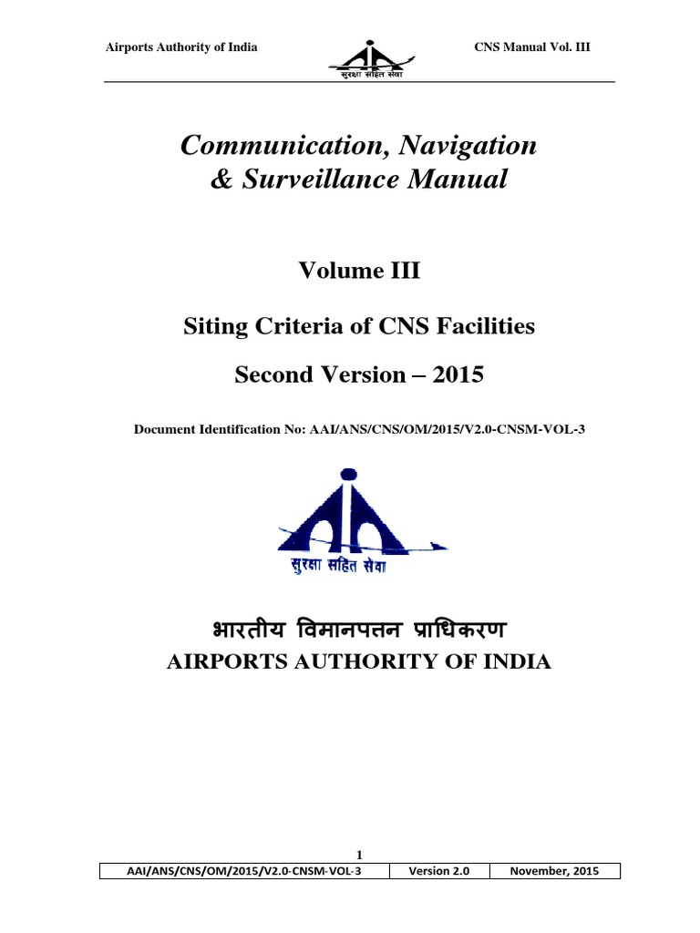 CNS Manual Vol III Version 2.0 | PDF | Runway | Antenna (Radio)