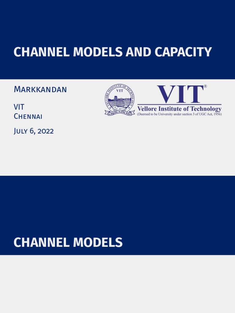 L9,10, L11 - Module 3 Channel Models and Capacity | PDF | Code | Mimo