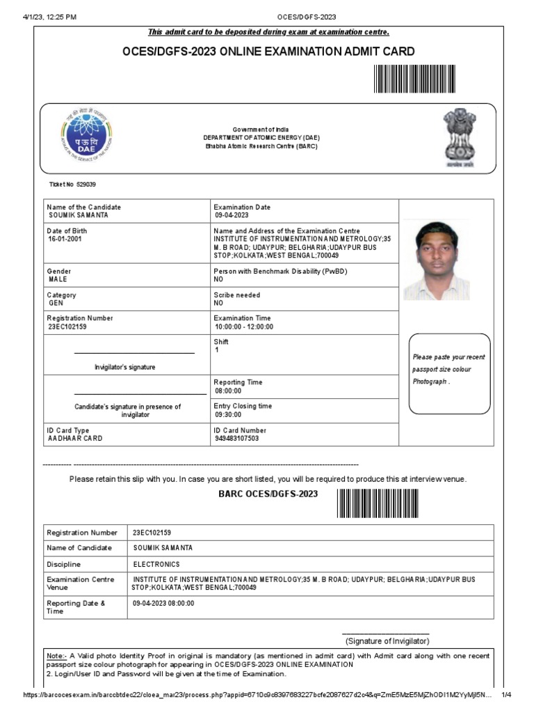 Oces DGFS-2023 | PDF | Identity Document | Computing
