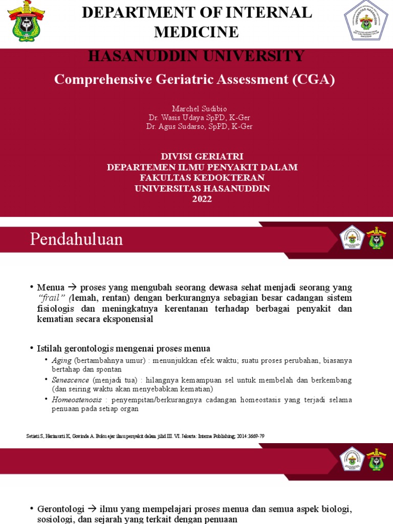 Penilaian Geriatri Komprehensif (CGA) | PDF