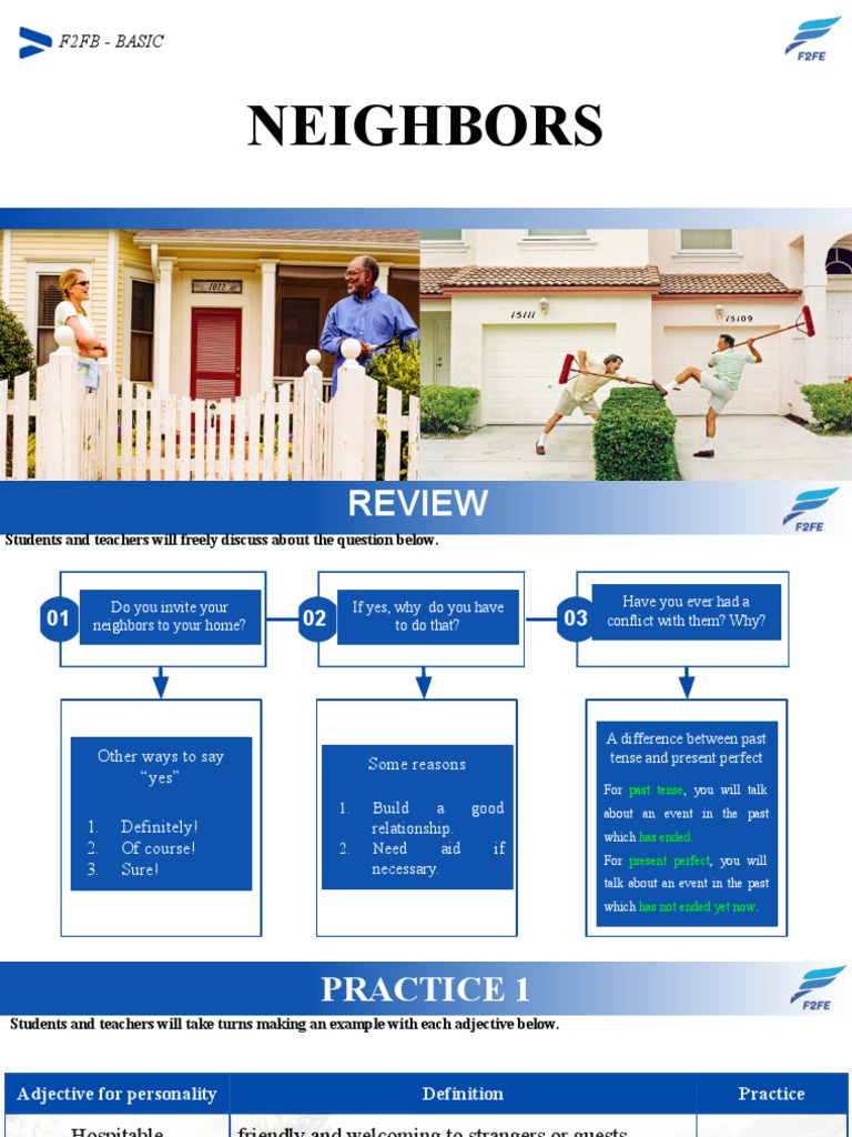 Neighbors Discussion and Activities Guide | PDF