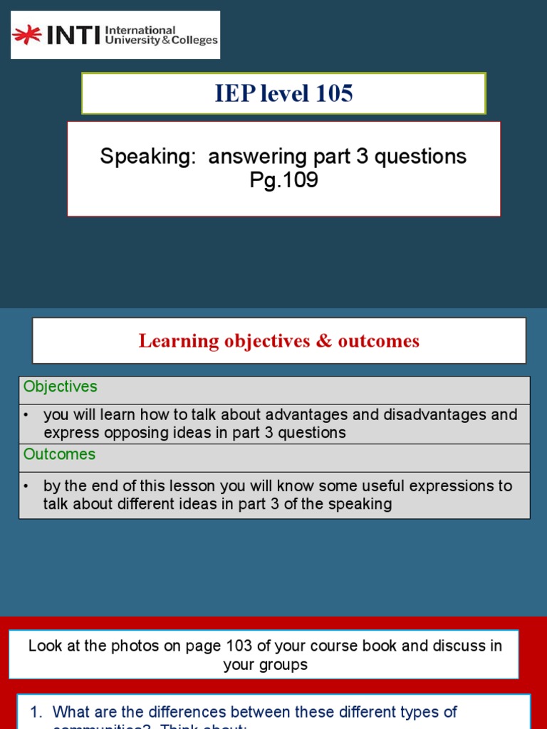 Speaking CB - Module 7A | PDF