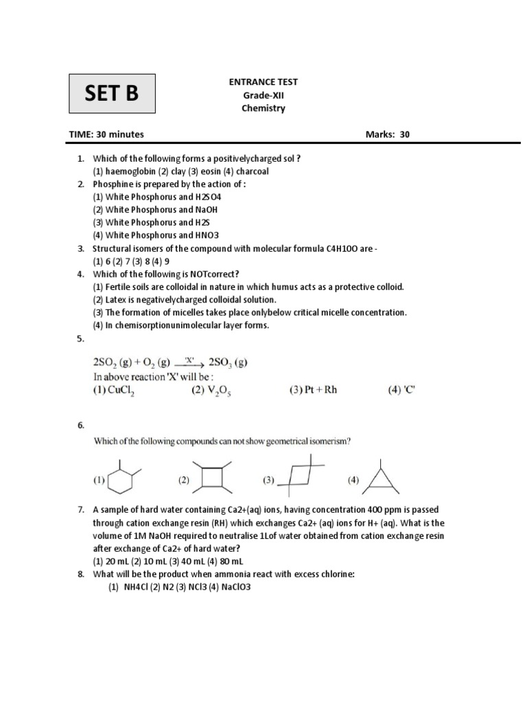 Set B | PDF | Ion | Phosphorus