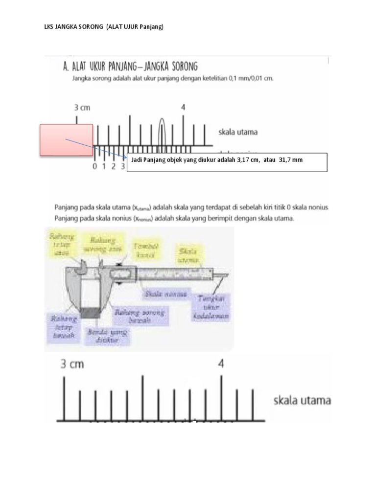 Panduan Mengukur dengan Jangka Sorong | PDF | Metode & Bahan Ajar