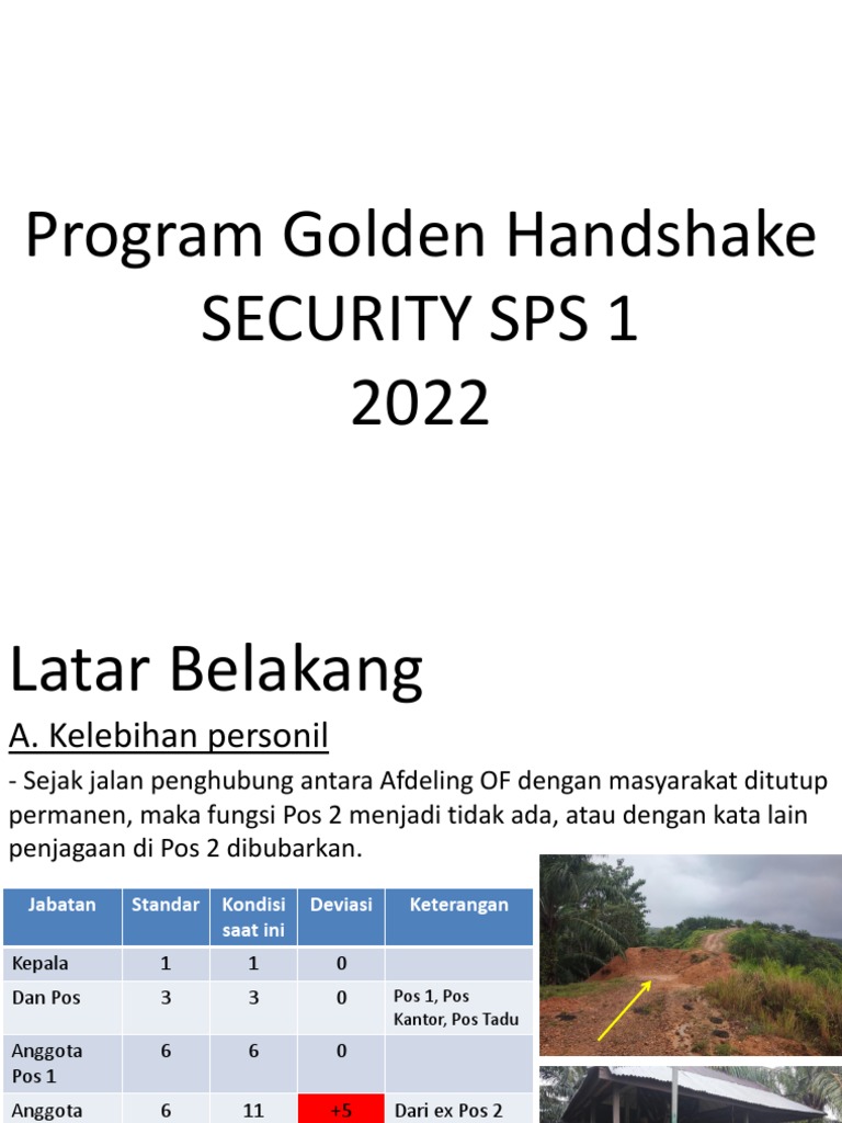 Program Golden Handshake | PDF