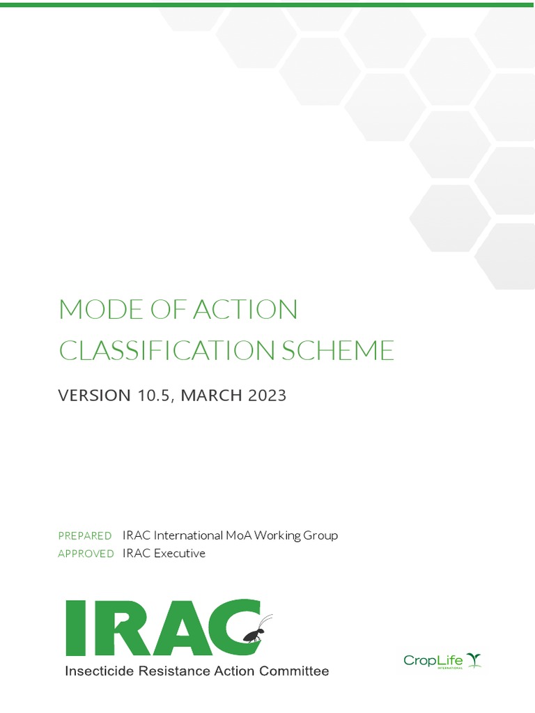 IRAC Mode of Action Classification 10.5 | PDF | Insecticide | Biocides