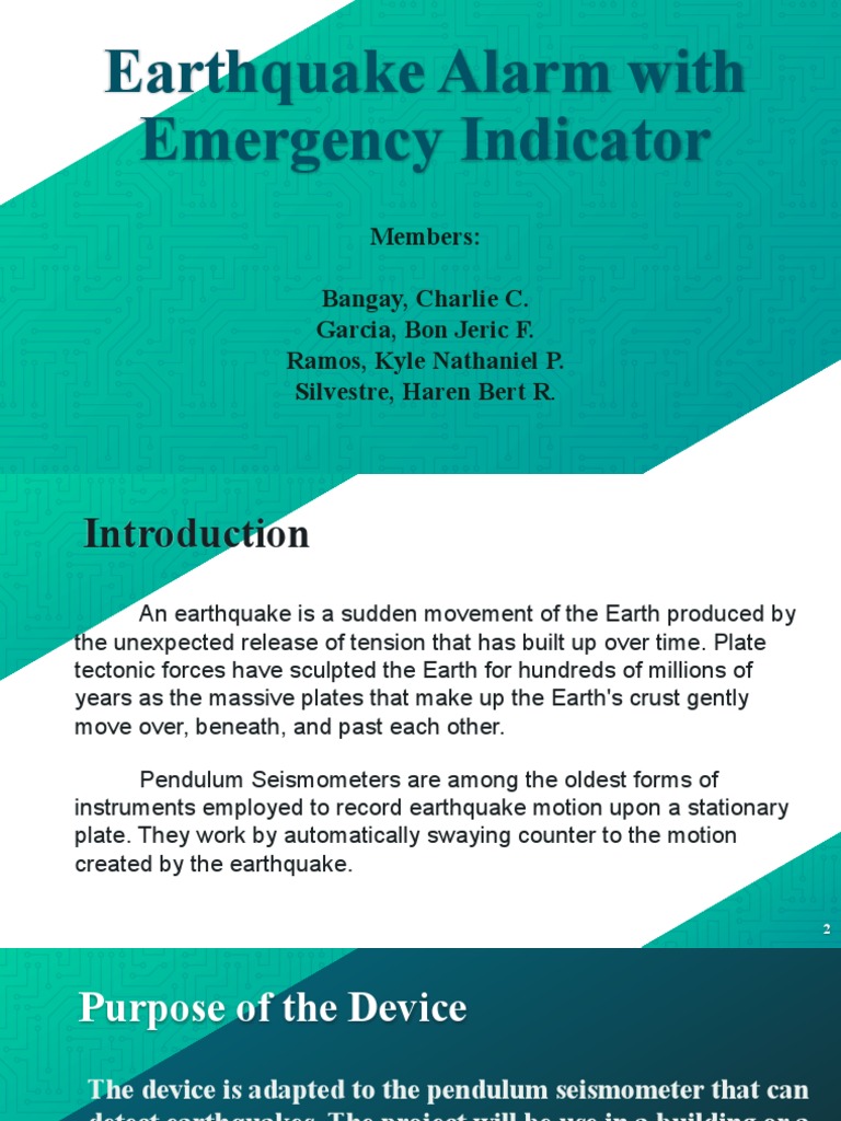 Earthquake Alarm With Emergency Indicator | PDF | Earthquakes | Prototype