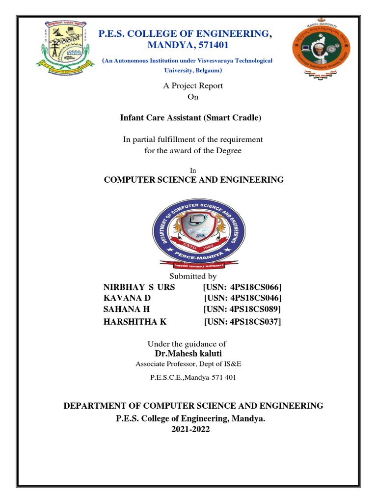 P.E.S. College of Engineering MANDYA, 571401: A Project Report On | Download Free PDF | Cloud ...
