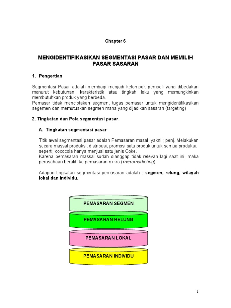Segmentasi dan Targeting Pasar | PDF