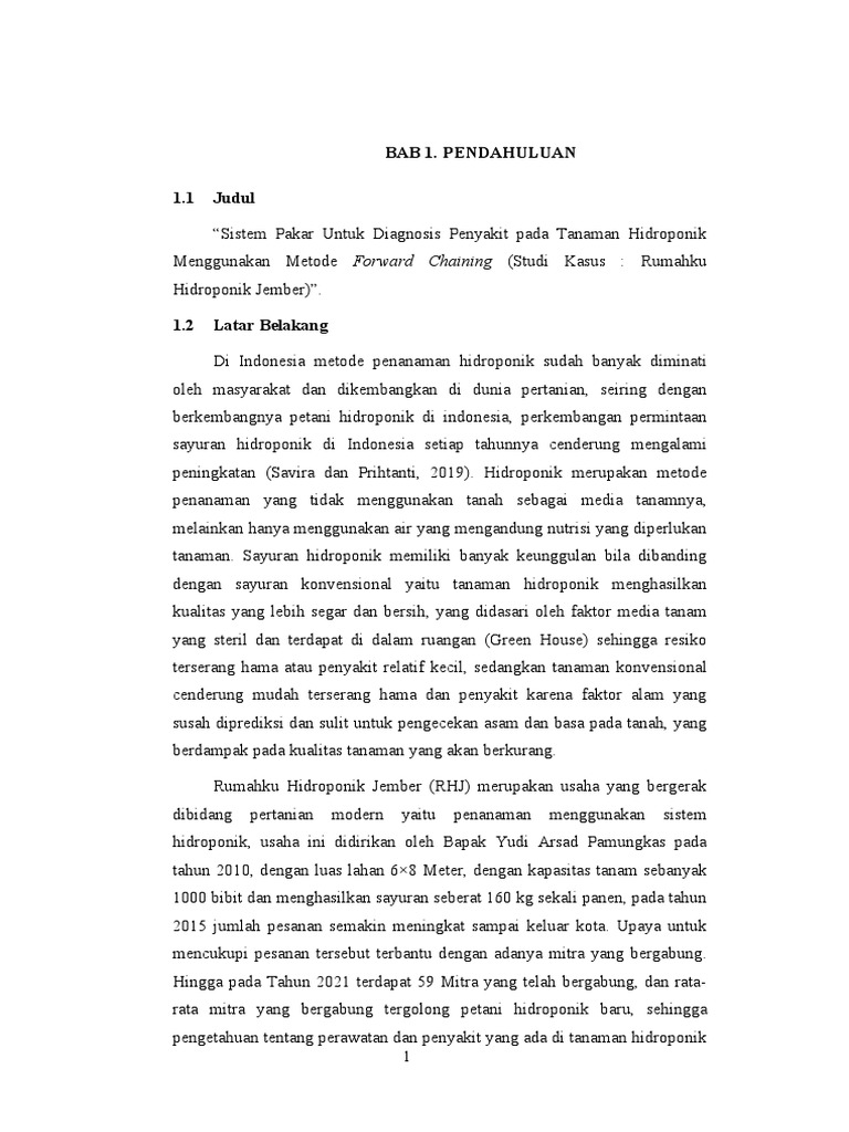 Proposal Skripsi - BAB 5 | PDF