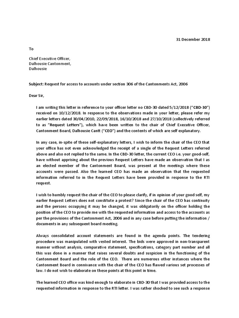 Letter To CEO | PDF | Government | Justice