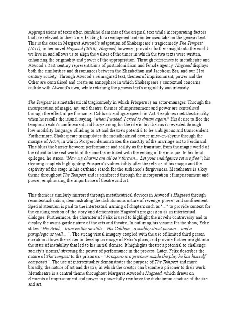 Hagseed Tempest Pdf The Tempest