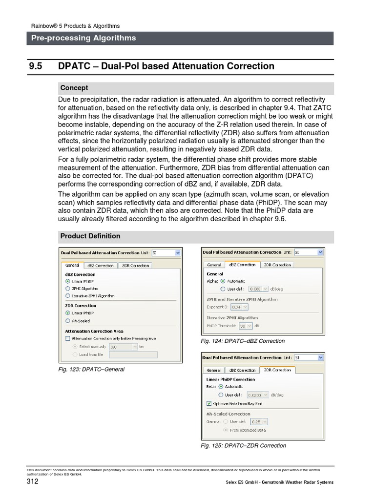 9.5 Dpatc - Dual-Pol Based Attenuation Correction: Pre-Processing Algorithms | PDF | Attenuation ...