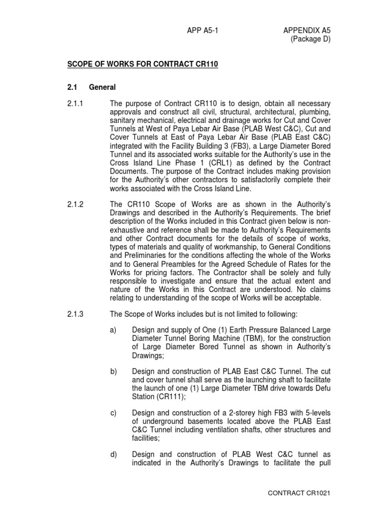 CR110 Project Site Office Overview | PDF | Tunnel | Building ...