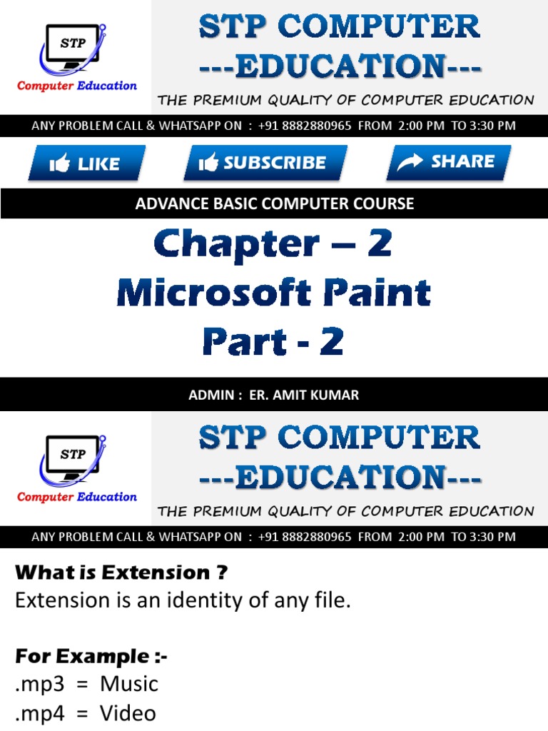 All Chapter Microsoft Paint Notes | PDF