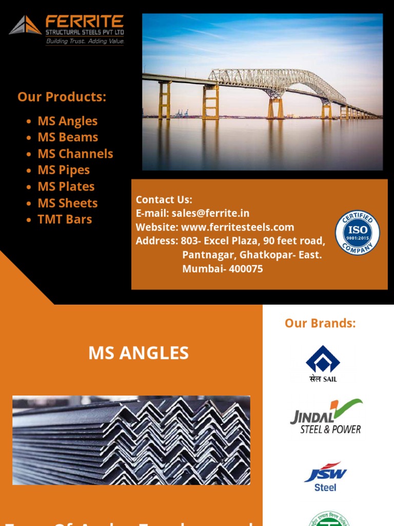 MS ANGLES REVISED BROCHURE-compressed | PDF | Steel | Rolling ...