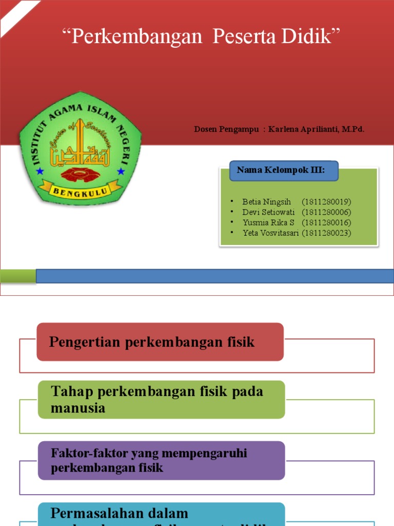 Perkembangan Peserta Didik | PDF