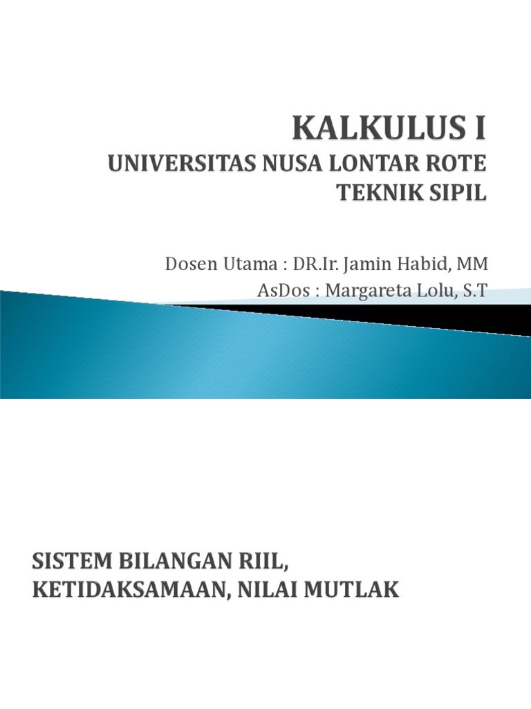 Kalkulus 1 Pertemuan 1-3 | PDF