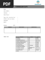 Form Cuti Karyawan | PDF