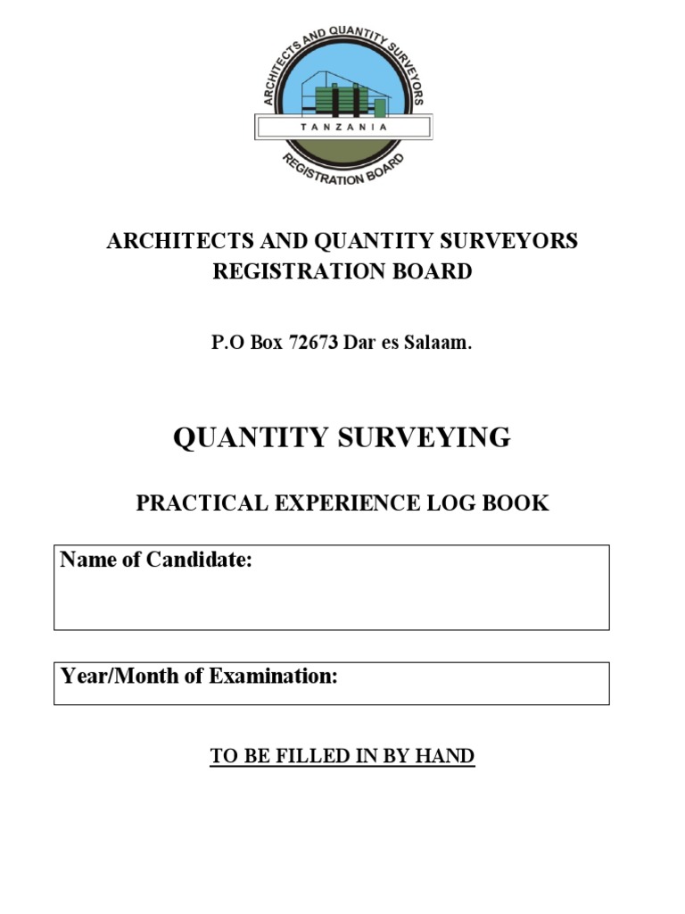 Quantity Surveying Practical Log Book | PDF | Cost | Valuation (Finance)
