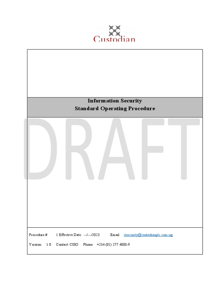 Information Security SOP | PDF | Security | Computer Security