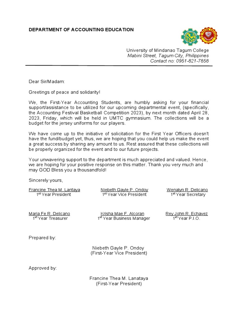 Solicitation Letter | PDF