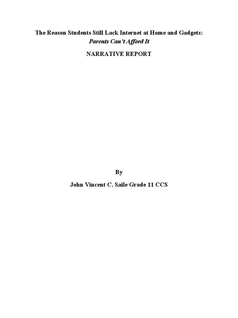 The Reason Students Still Lack Internet at Home and Gadgets | PDF ...