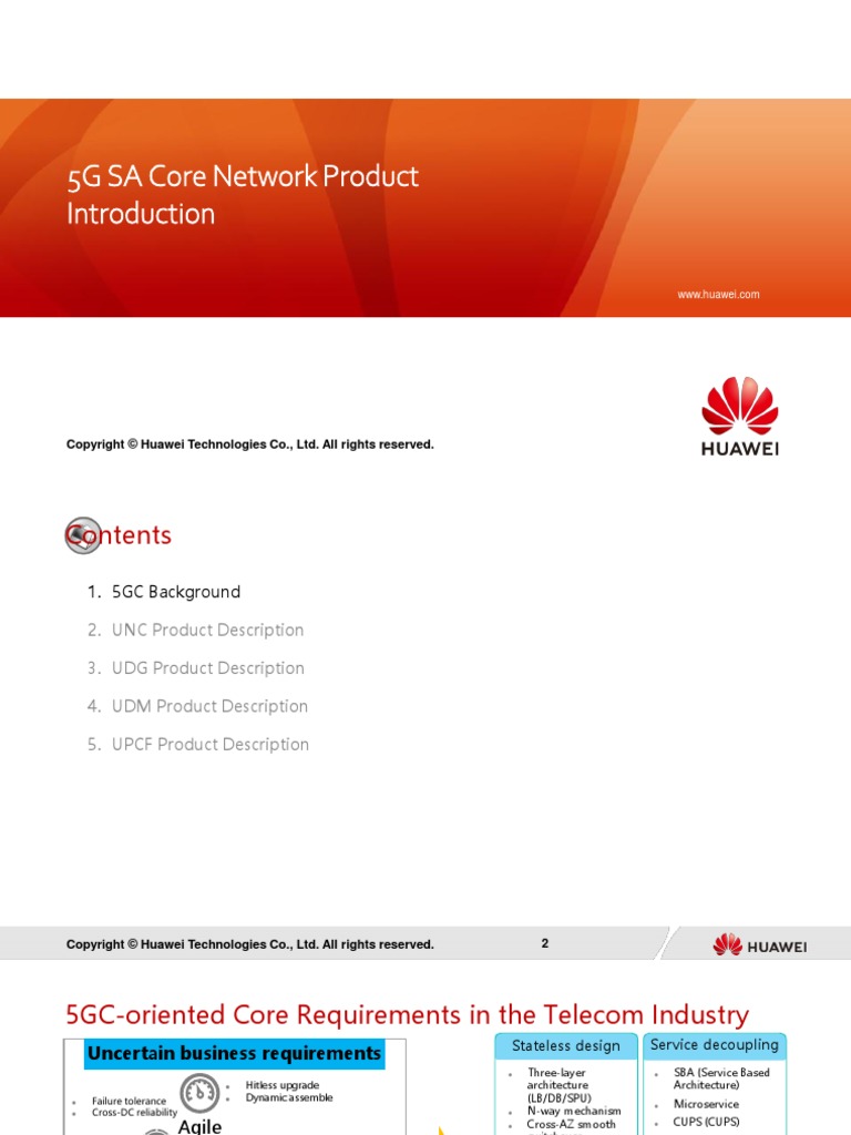8 5G SA Core Network Product Introduction | PDF | Computer Network ...